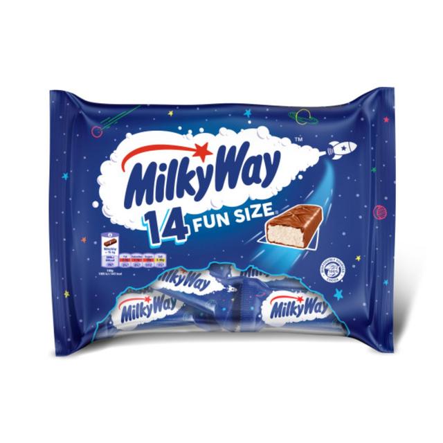 Milky Way Nougat & Milk Chocolate Funsize Snack Bars Multipack 227g ...