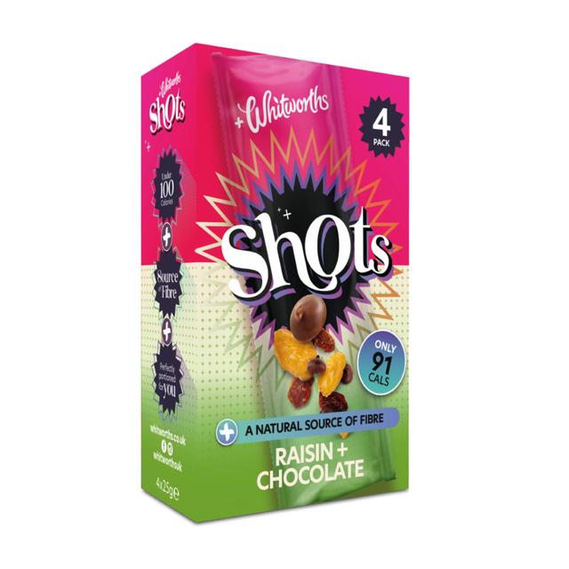 Whitworths Shots Snack Pack Raisin & Chocolate 4 per pack — Nuline Traders