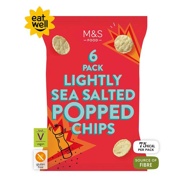 M&S Lightly Salted Popped Potato Chips Multipack 6 per pack — Nuline ...