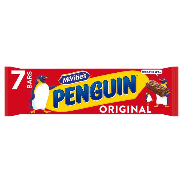 McVitie's Penguin Milk Chocolate Biscuit Bar Multipack 7 per pack ...