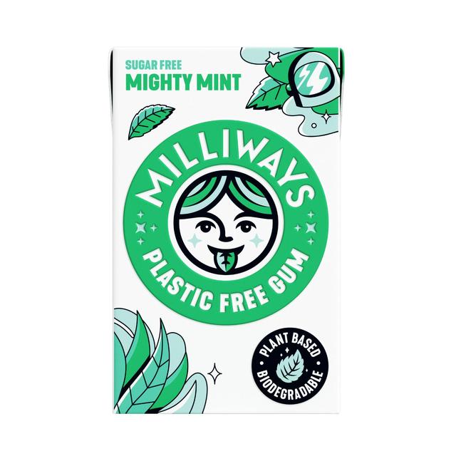 Milliways Mighty Mint, Plastic Free, Sugar Free Chewing Gum 19g ...