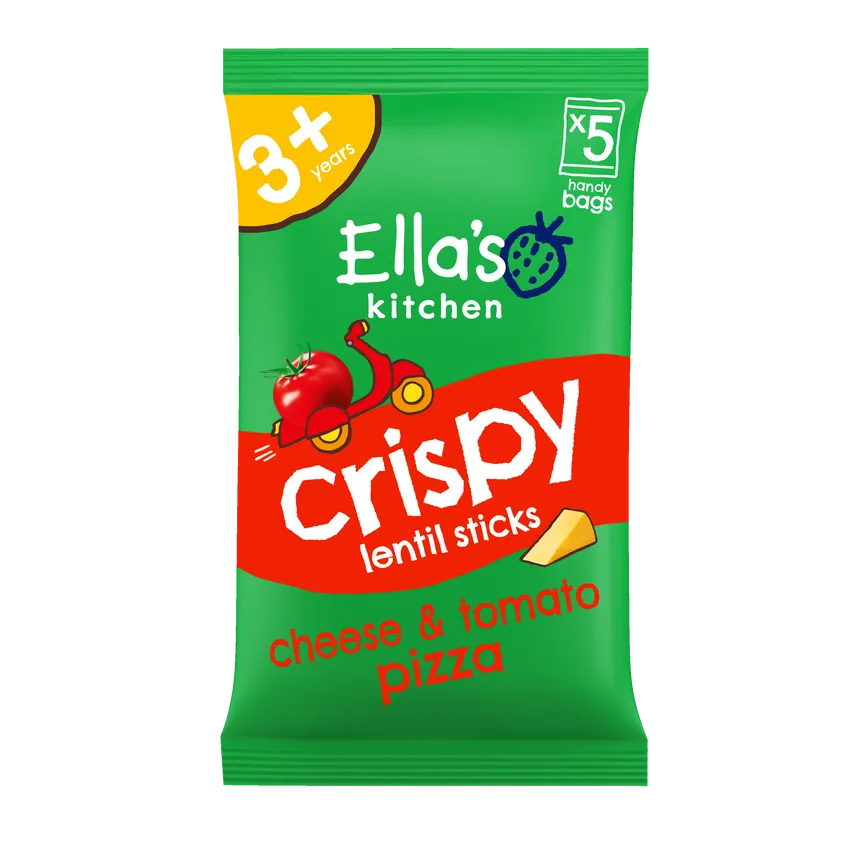 Ella's Kitchen Crispy Lentil Sticks Cheese + Tomato Pizza Flavour 3+ Y ...